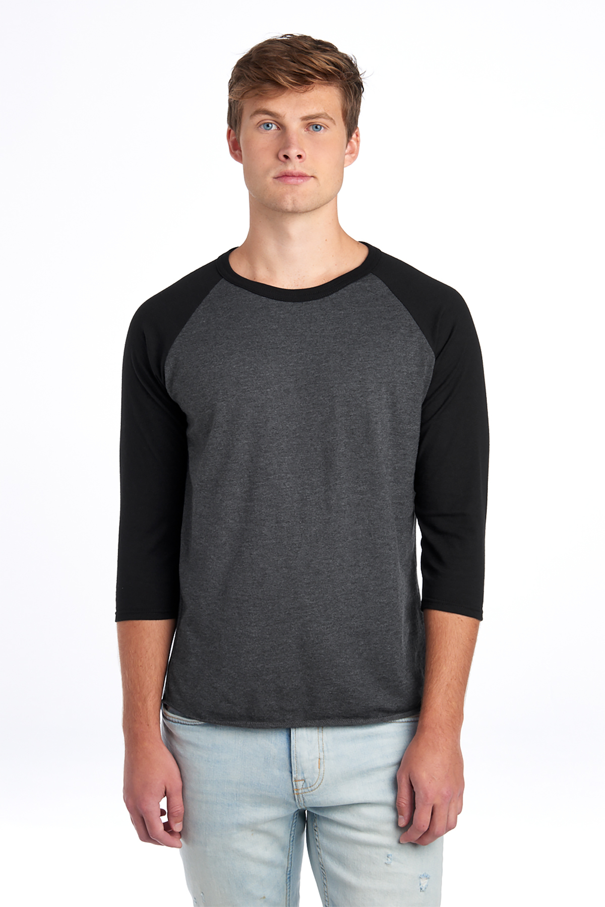 Jerzees Unisex Premium Blend Combed Ring Spun 3/4-Sleeve Raglan Tee ...