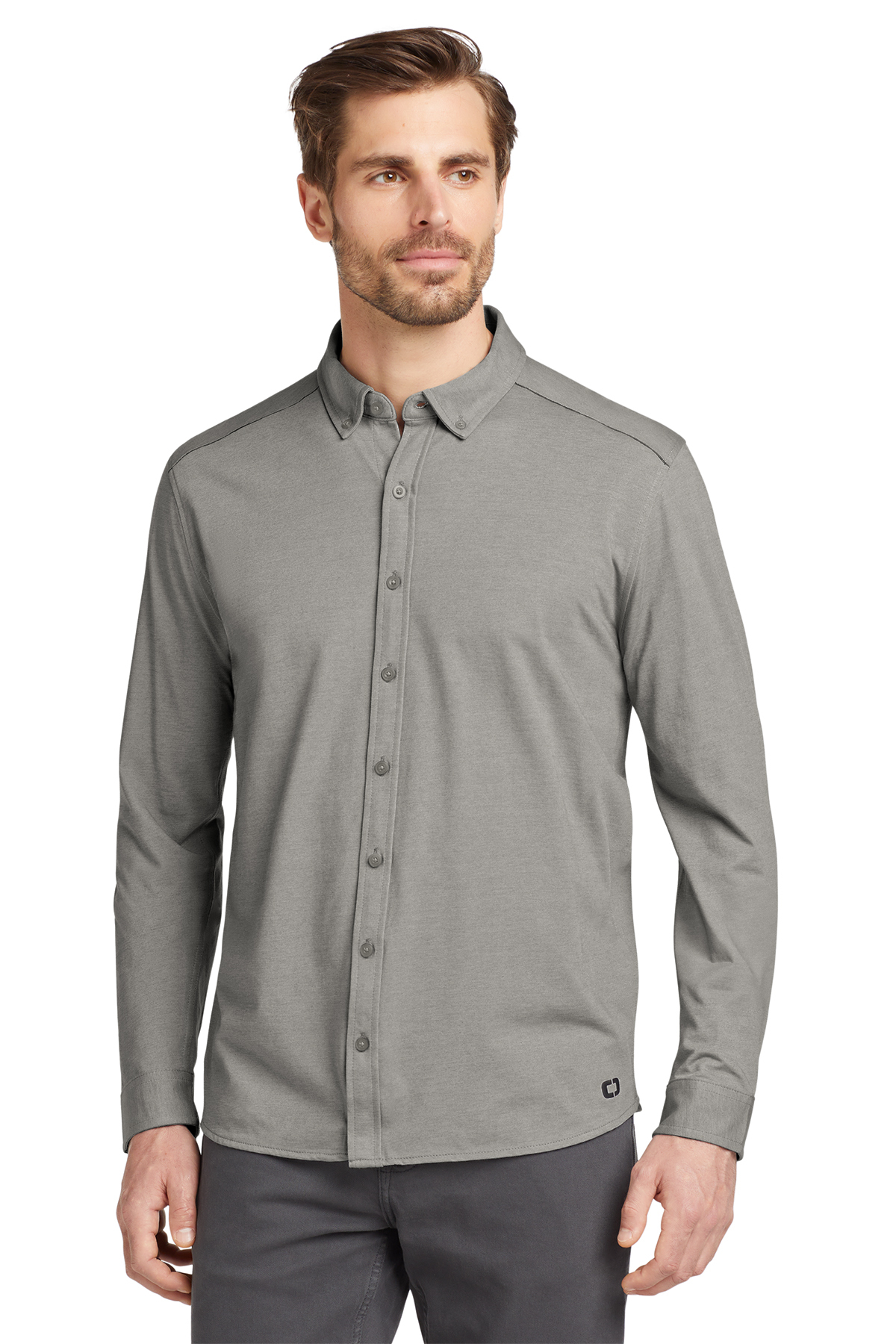 OGIO Code Stretch Long Sleeve Button-Up | Product | SanMar