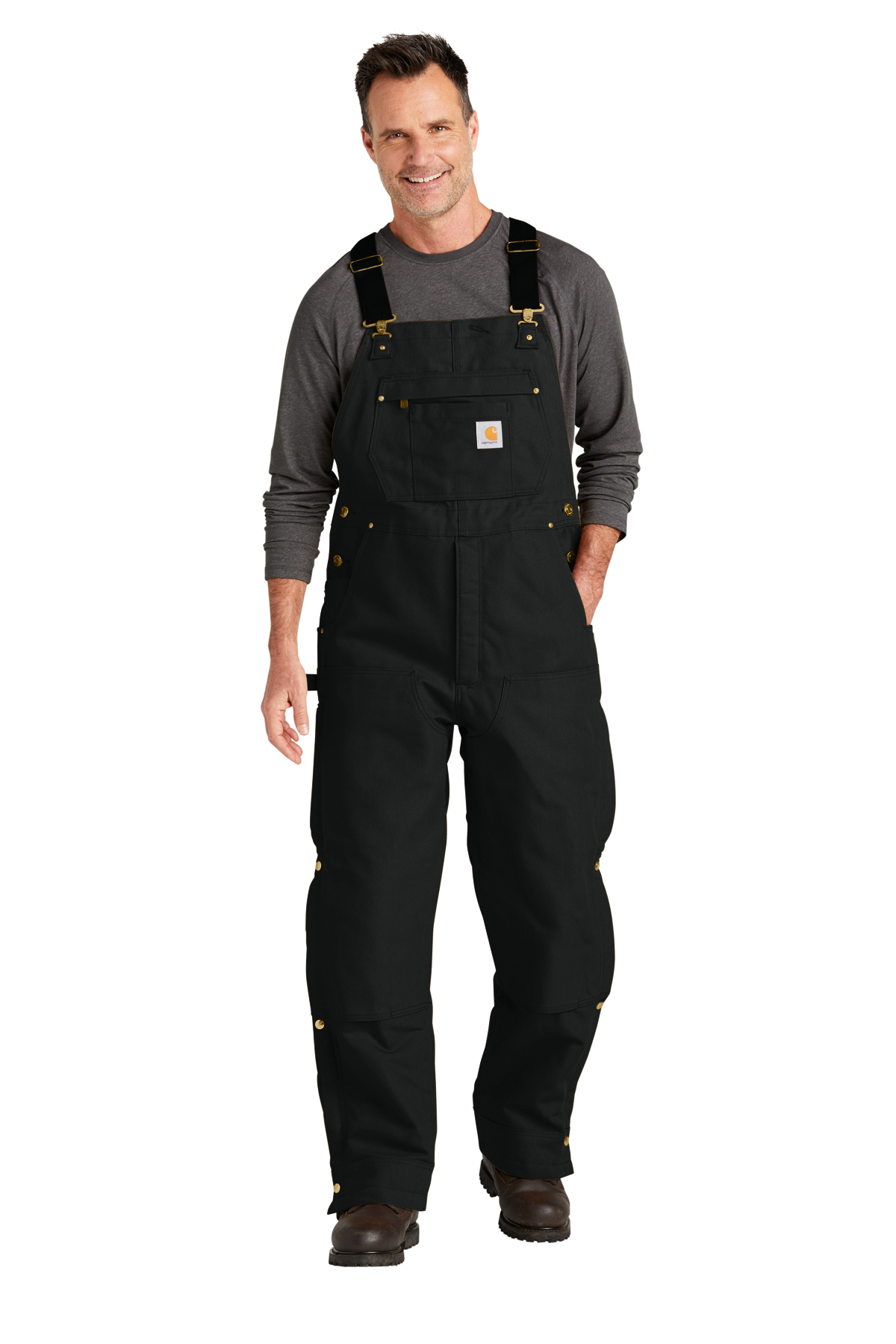 Carhartt Short Firm Duck Insulated Bib Overalls | Product | SanMar