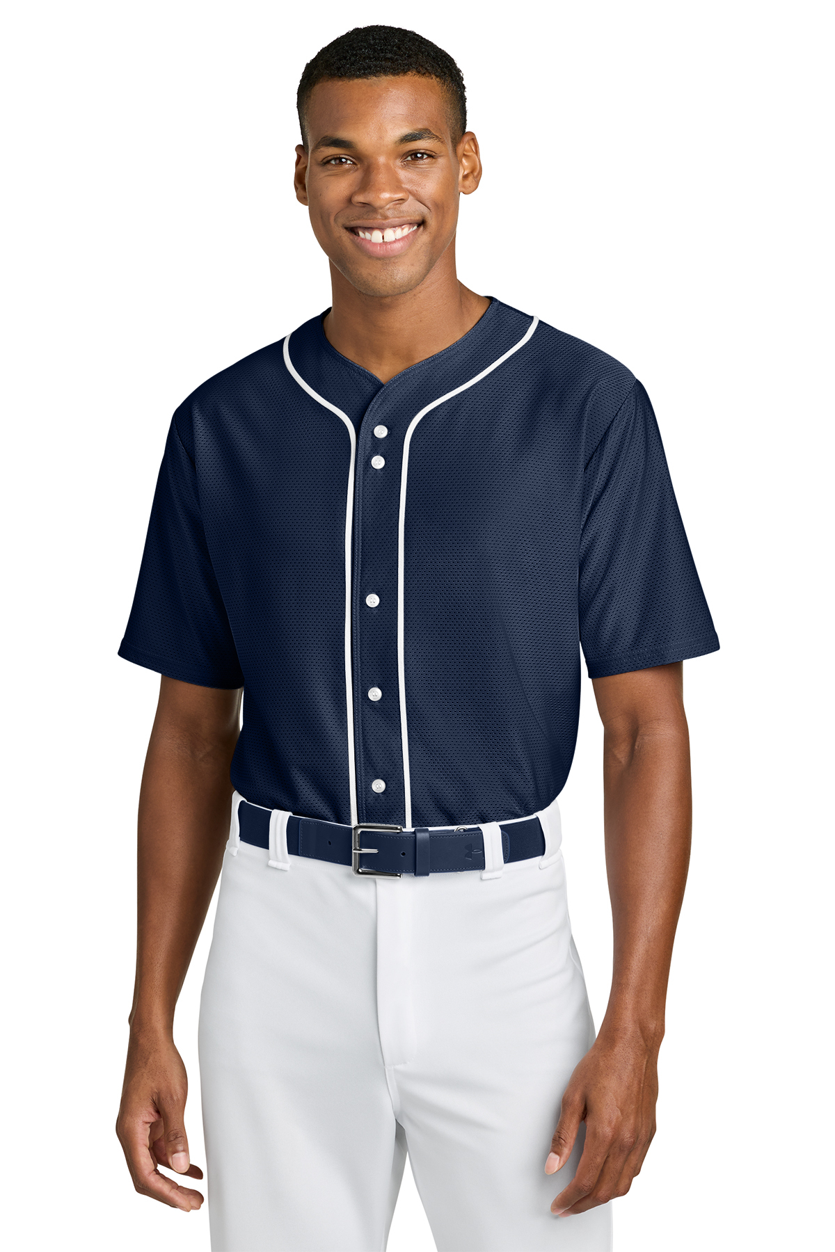 A4 Short Sleeve Full-Button Baseball Top | Product | Company Casuals