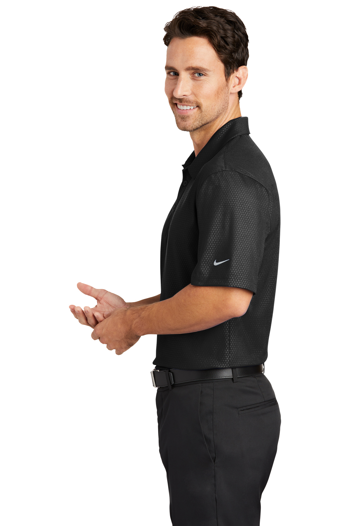 Nike Dri-FIT Embossed Tri-Blade Polo | Product | SanMar