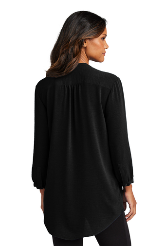 Port Authority Women's 3/4-Sleeve Textured Crepe Tunic | Product | SanMar
