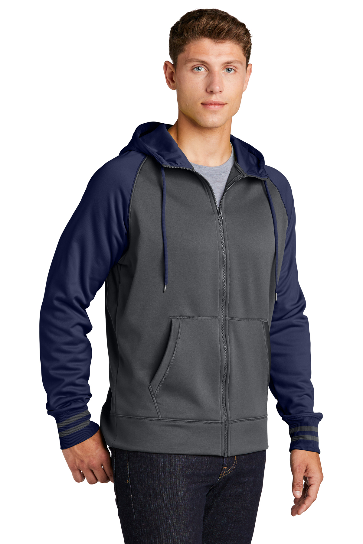 Sport-Tek Sport-Wick Varsity Fleece Full-Zip Hooded Jacket | Product ...
