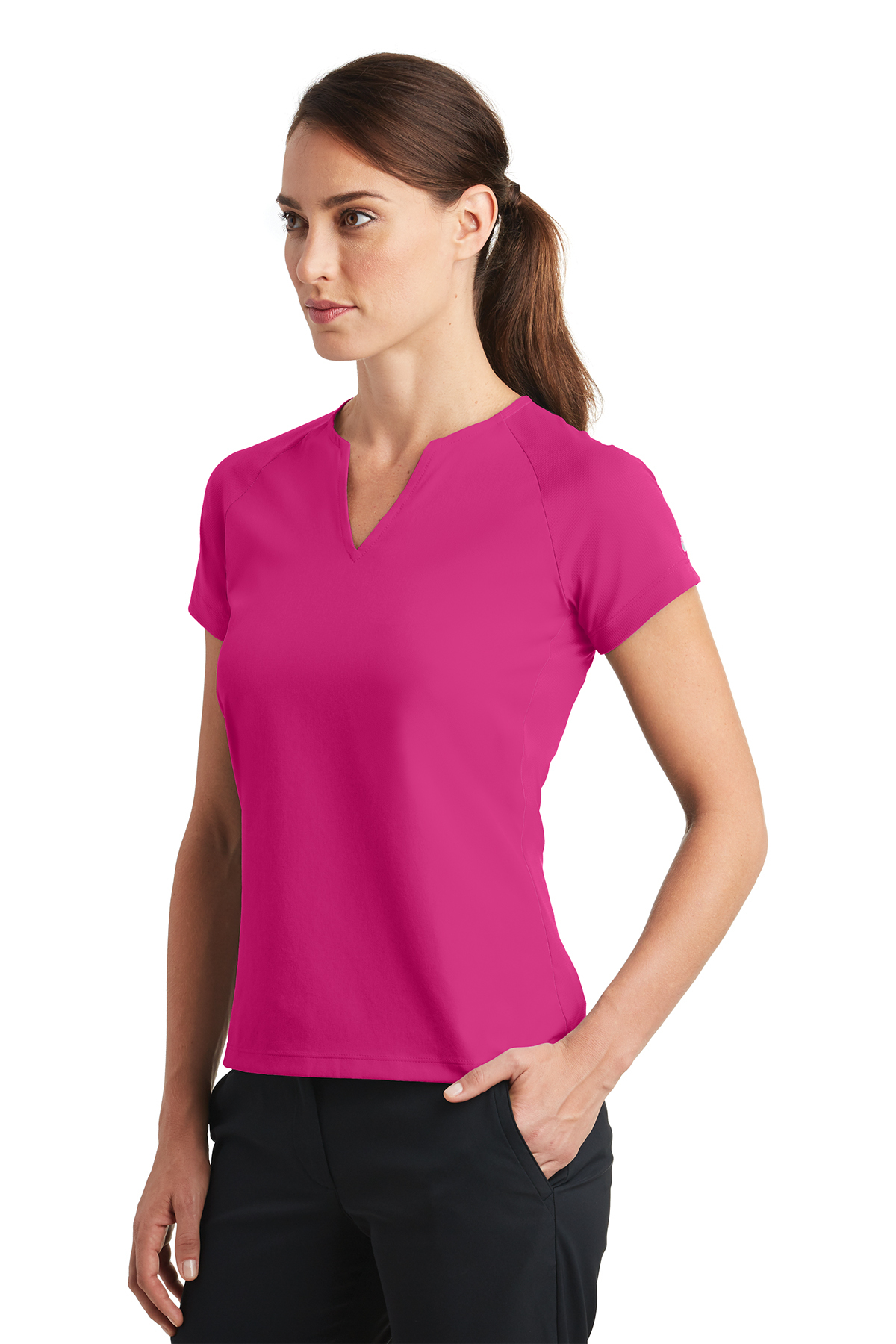 Nike Ladies Dri-FIT Stretch Woven V-Neck Top | Product | SanMar