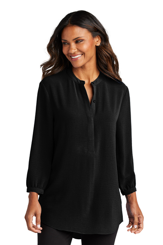Port Authority Women's 3/4-Sleeve Textured Crepe Tunic | Product | SanMar