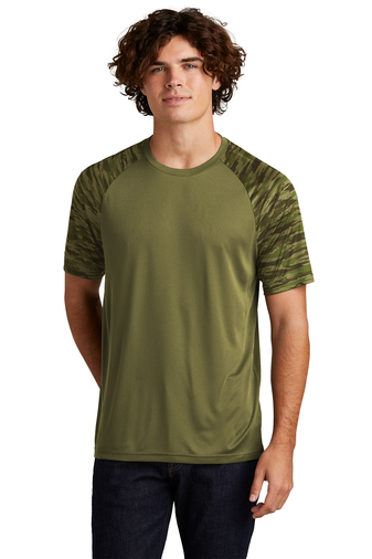Sport-Tek Drift Camo Colorblock Tee | Product | SanMar